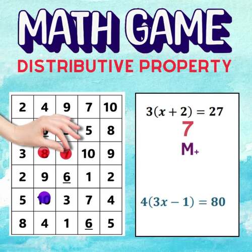 Distributive Property Math Game | Solving Linear Equations Middle ...