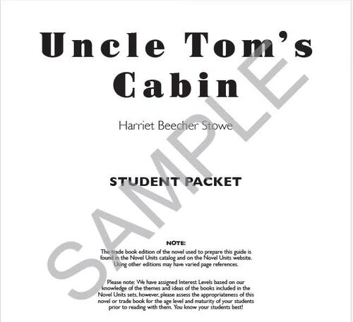 Uncle Tom's Cabin Novel Units® Student Packet Novel Study | TPT