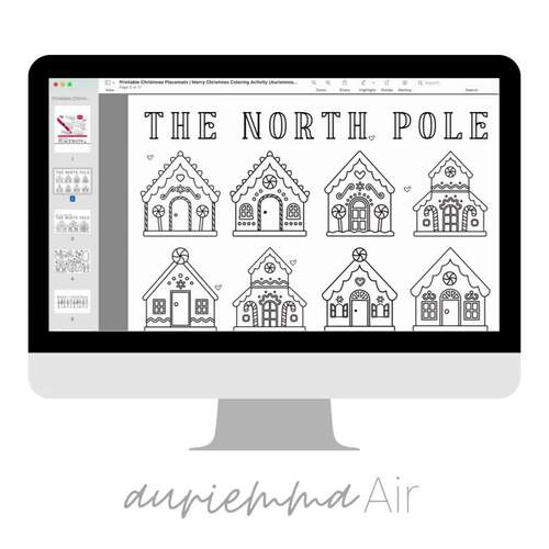 Printable Christmas Placemats | Merry Christmas Coloring Activity