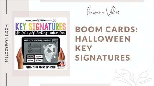 Halloween Music Boom Cards™: Major and Minor Key Signatures on the ...