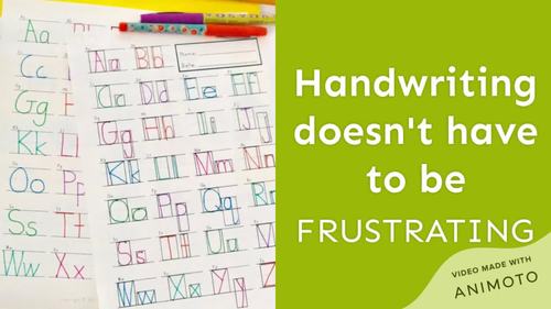 Handwriting Without Tears® style lowercase practice handwriting ...