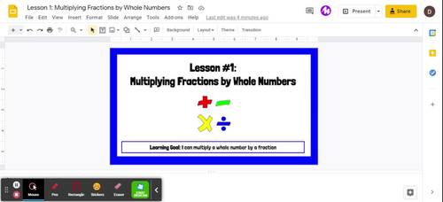 Multiplying and Dividing Fractions Digital Slides - Grade 5 and 6 ...