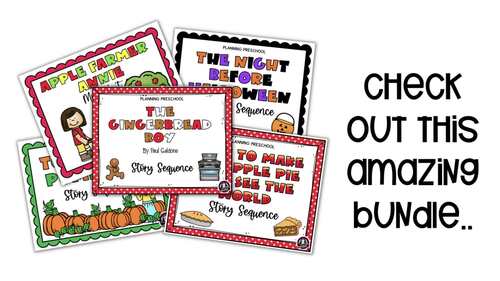 GROWING BUNDLE Story Sequence Activities | Cut N Glue | Sequencing Reading