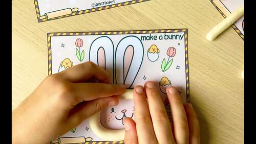 Easter Play Dough Mats Toddler Activities Visual Play Doh Cards Fine ...