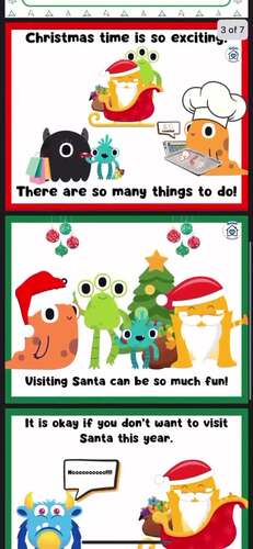 Santa Visit Social Story with Communication Board | Autism, AAC ...