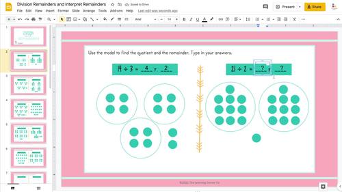 Division with Remainders | Interpreting Remainders | Digital Resource