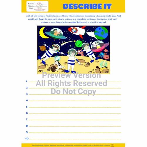 DESCRIBE IT | Picture Writing Worksheets | Sentence Practice | ESL |ABA ...