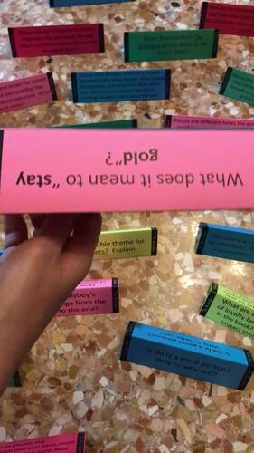 The Outsiders: 30 Printable 3-D Discussion Cards/Tents for Engaging ...