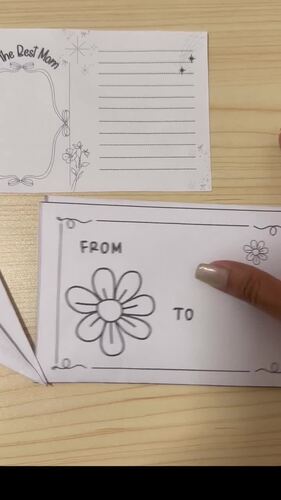 Mother's Day Craft Activity A Letter to Mom writing card and Bouquet Making
