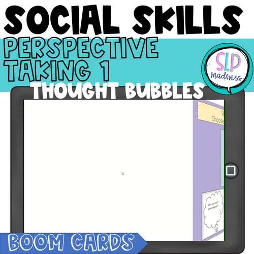 Perspective Taking Social Skills Body Language Thought Bubbles 1 Boom Cards