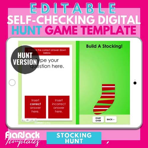 Stocking Hunt Google Slides PowerPoint Editable Game Template | TPT
