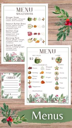 Hot Cocoa & Christmas Cookies Dramatic Play Make Believe Pretend Shop ...