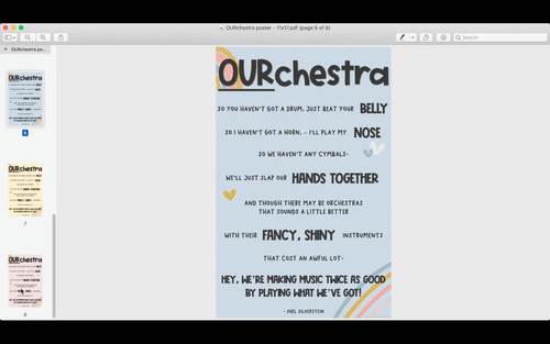 OURchestra Poem | Posters by musicpluscoffee | Teachers Pay Teachers