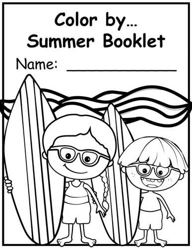 SUMMER COLORING PAGES. COLOR BY NUMBERS, SIGHT WORDS, PLURALS, COLORS...