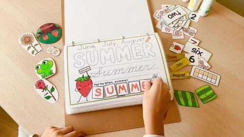Summer Busy Book - Printable Toddler Activities - Preschool Learning Binder