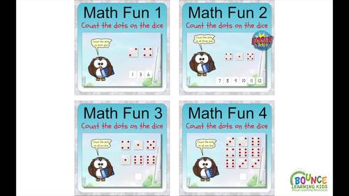 Math Fun 1: Count dots on dice (BOOM distance learning math counting ...