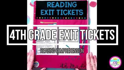 4th Grade Reading Comprehension Exit Tickets Slips Literature ...