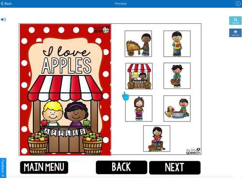 Apples Language Unit for Speech Therapy (includes BOOM™ version)
