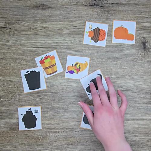 Thanksgiving Shadow Match Game by HH Fun and Learning | TPT