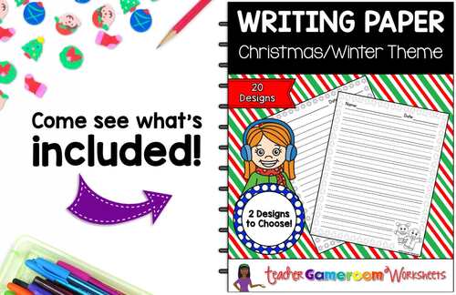 40 Christmas Themed Writing Paper | Winter Activities | Christmas ...