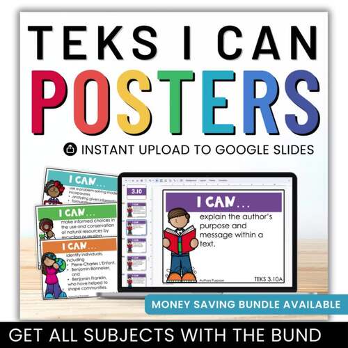 3rd Grade I Can Statements Core Subjects TEKS Standards Posters ...