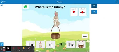 Spring Spatial Concepts BOOM Card™ by Preschool speech | TpT