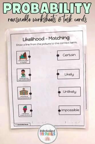 Probability Task Cards & Probability Worksheets BUNDLE! | TPT