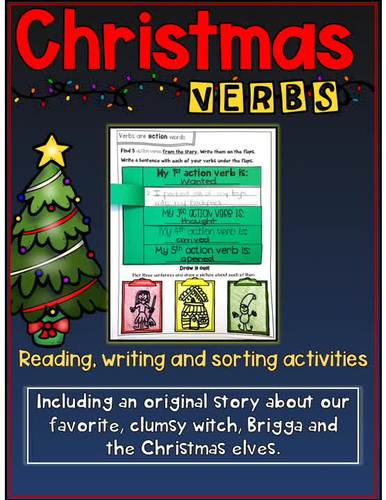 Christmas Verbs by Aloha Resources | TPT