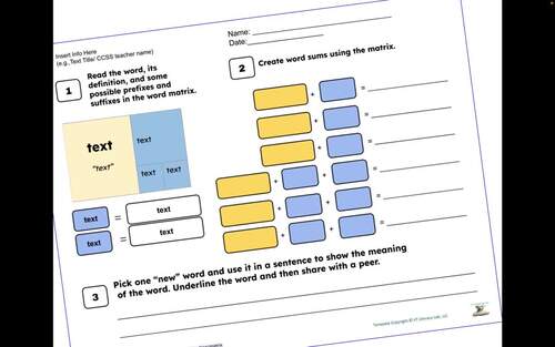 Editable Word Matrix Templates | SoR-Aligned Phonics and Vocabulary ...