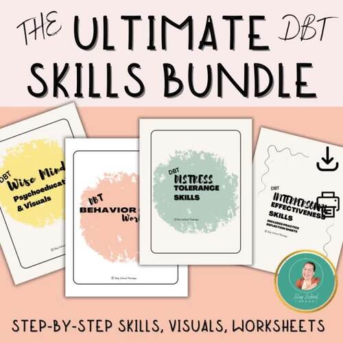 Ultimate DBT Skills Bundle, Dialectical Behavior Therapy, Worksheets ...