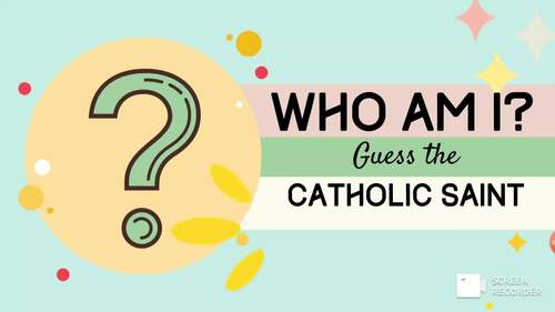 Who am I? Guess the Catholic Saint Trivia Quiz PowerPoint Question Set ...