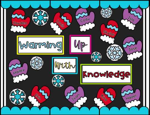 Winter Mitten Themed Monthly Classroom Decor Bulletin Board Idea-January