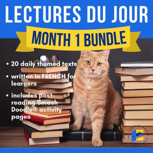 Lectures du jour: Month #1 BUNDLE (20 readings in French for beginners)