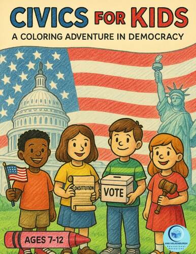 Civics for Kids: A Coloring Adventure in Democracy (Symbols, Government ...