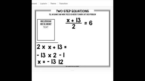 Two Step Equations Digital Note and Activity Bundle by 4 the Love of Math