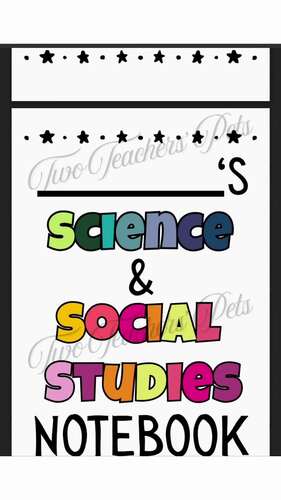 Printable Notebook Labels | Color and Black & White | Any Grade | TPT