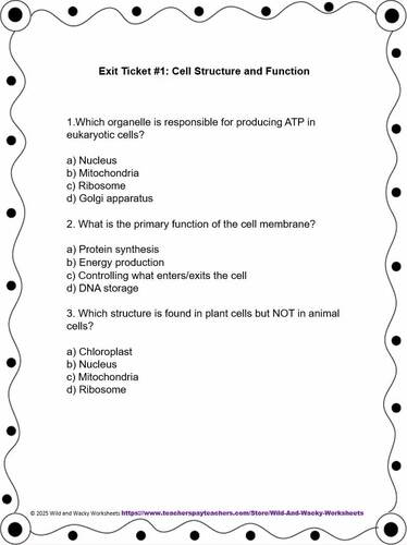 Science Exit Tickets by Wild and Wacky Worksheets | TPT