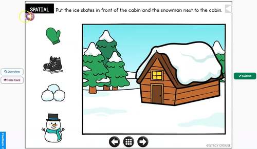 Winter Following Directions Embedded Concepts Speech Therapy Activity ...