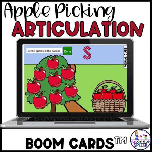 Fall Articulation Boom Cards: Apple Picking Speech Therapy by Ausome Speech