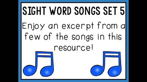 Sight Word Poems / Songs With Videos | Writing & Word Hunt Activities ...