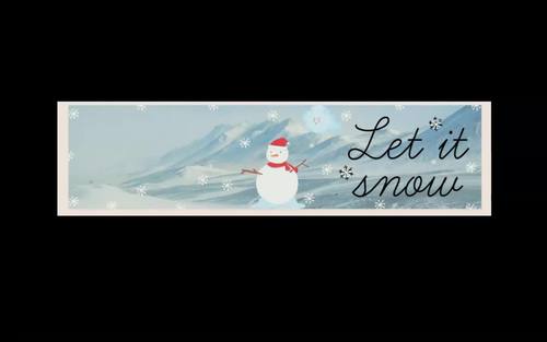 Animated Google Classroom Banner - Let it Snow by Just Some Teacher