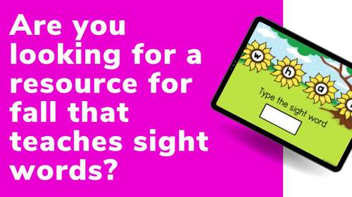 Sight Words Digital BOOM CARDS Distance Learning by Fiddleheads | TPT