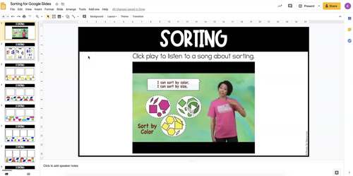 Sorting for Google Slides by Rhody Girl Resources | TPT
