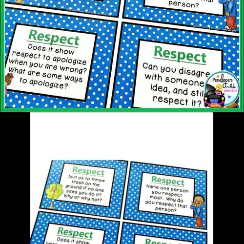 Respect Activity: Respect Task Cards / Question Cards by Penelope's ...