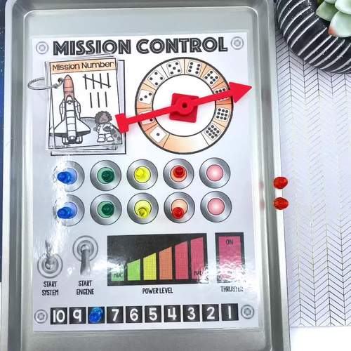 Mission Control Space Shuttle Number Match by Turner Tots | TpT