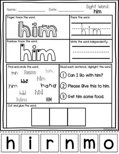 First Grade Sight Word Practice: Grade 1 by Fortunate Firstie | TpT