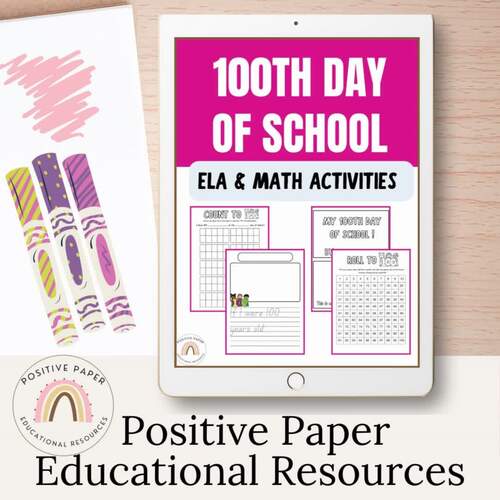 100th Day of School ELA & Math Activities | TPT