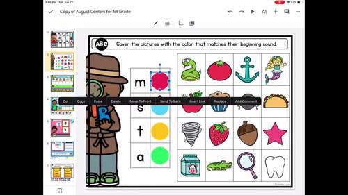 Back to School Digital Centers for 1st Grade | Distance Learning