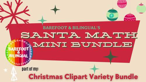 Christmas Math Clipart - Santa Claus Clipart Math Mini Bundle | TPT
