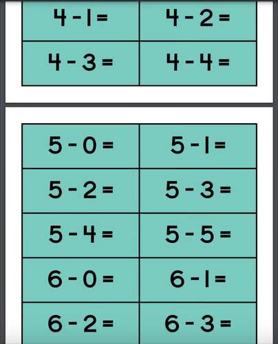 Subtraction Game (Take Away Trash) by They Call Me Queen B | TPT